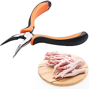 AItaf Carbon Steel Chicken Feet Boneless Pliers Portable Bone Remover Chicken Multipurpose Boning for Plucking Dining Room Removing Cooking Boneless Pliers Chicken Feet Scissors Boneless Pliers