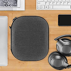 Geekria Shield Headphones Case Compatible with JBL Tour ONE, Live 660NC, 650 BTNC, Tune 750, Live 500BT, E65BTNC Case, Replacement Hard Shell Travel Carrying Bag with Cable Storage (Dark Grey)