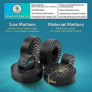 The Garden Gecko Little & Large Invisible Pot feet for outdoor plant pots and flowers | A plant caddy with floor grip | 20 PACK dual size