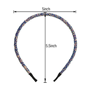 XIMA 14pcs Glitter Headbands for Girls Skinny Sparkle Hairbands Women Hair Loop Hair Accessories