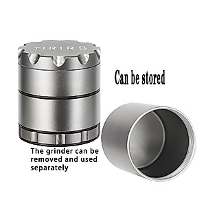 TIRIRS 2" Aluminium Grinder with Large Capacity Storage Container, Best Gift. (2)