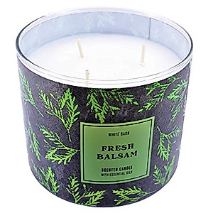 White Barn Bath & Body Works Fresh Balsam Scented Candle 3 Wick 14.5OZ