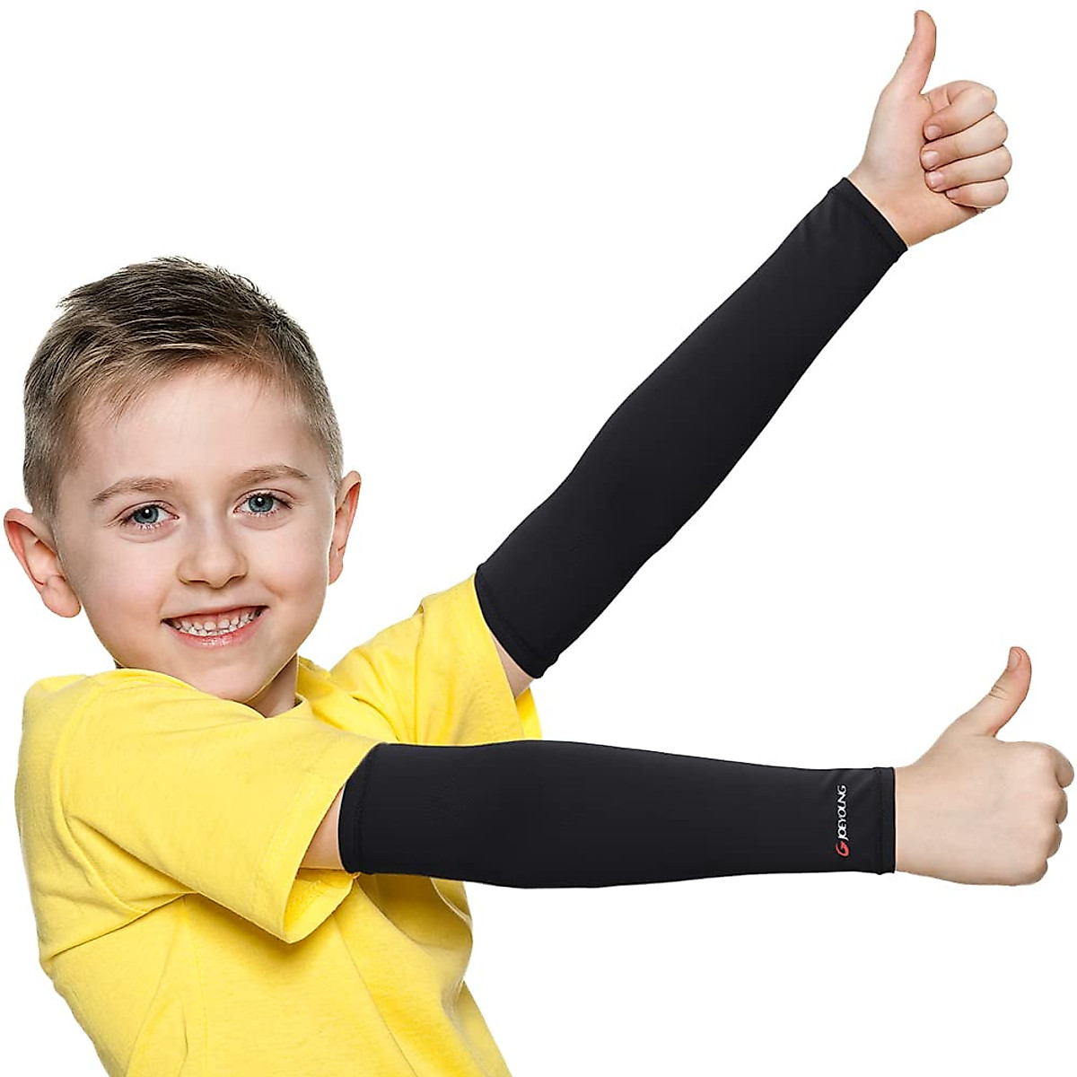 JOEYOUNG Arm Sleeves for Kids (4-9 Years) Sun Sleeves for Football Basketball Costume for Party UV Protection Sleeve Cooling