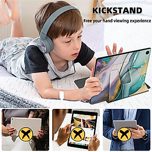 Galaxy Tab A8 10.5 Case 2022/2023 with 360 Degree Rotating Swivel Kickstand Marble Design, RYUITHDJP for Samsung Tab A8 Tablet Case 10.5 Auto Wake Sleep Cover