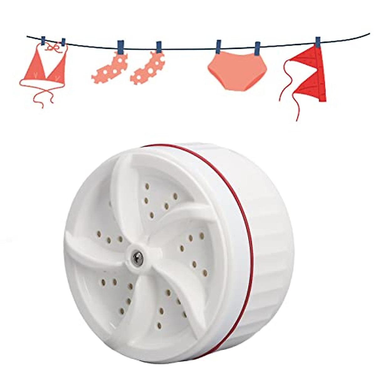 YEmirth Mini Washing Machine,Ultrasonic Turbine Washing,Machine Portable Turbo Washing Machine for Travelling,Business Trip,Camping,College Room,Turbo Washer for Cleaning Sock,Underwear,Small Rags