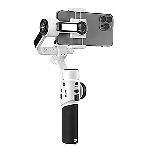 Zhiyun Smooth 5S Combo white Gimbal Stabilizer for Smartphone for iPhone 14 13 12 11 SE XS XR X 8 Pro Max Plus Samsung Android YouTube Tiktok Vlogging, Zhiyun Smooth 5 Phone Gimbal upgraded version