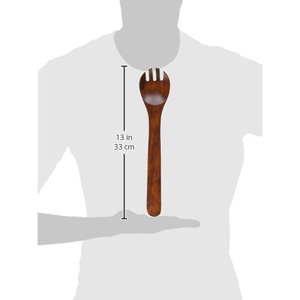 Lipper International Cherry Finished Salad Servers, 12" Long, One Pair