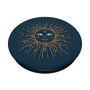Sun Astrology Dark Blue PopSockets Swappable PopGrip