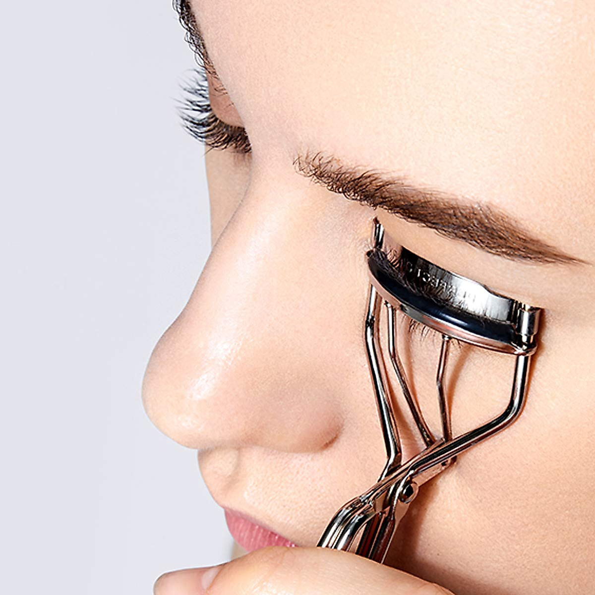 CABAX Curler Refills Eyelash Curler Refill Pads Silicone Rubber Curler Replacement Refills Pads for Universal Eyelash Curler with a Clear Storage Box, Black, 12 Pcs