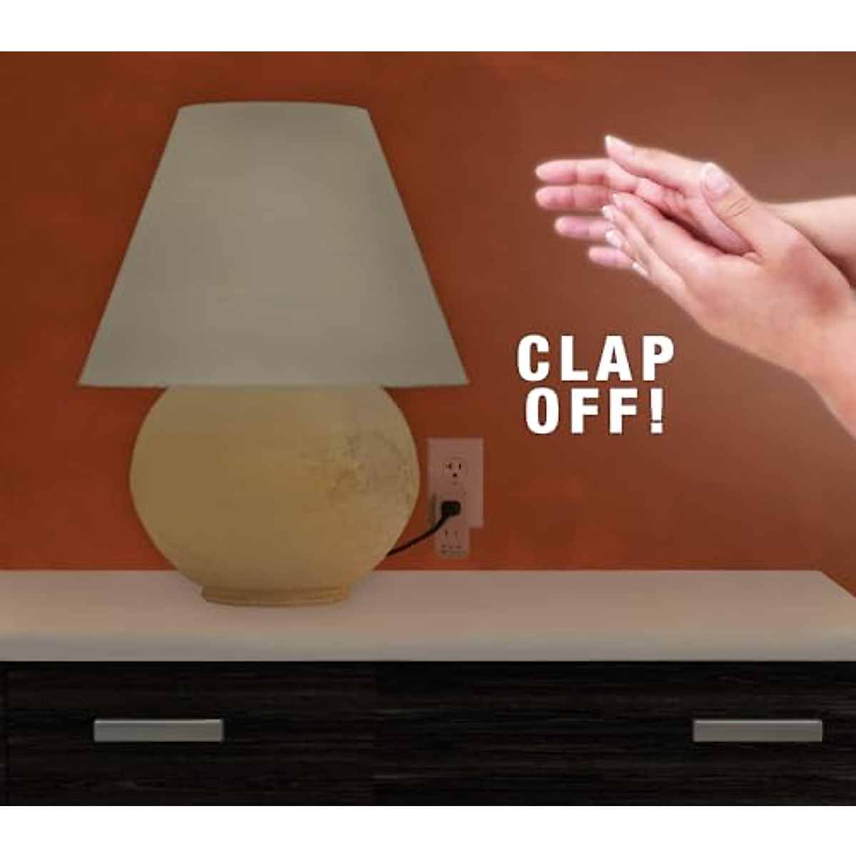 The Clapper, The Original Home Automation Sound Activated Device, On/Off Light Switch, Clap Detection - Kitchen Bedroom TV Appliances - 120v Wall Plug Smart Home Technology, As Seen On TV Home Gift