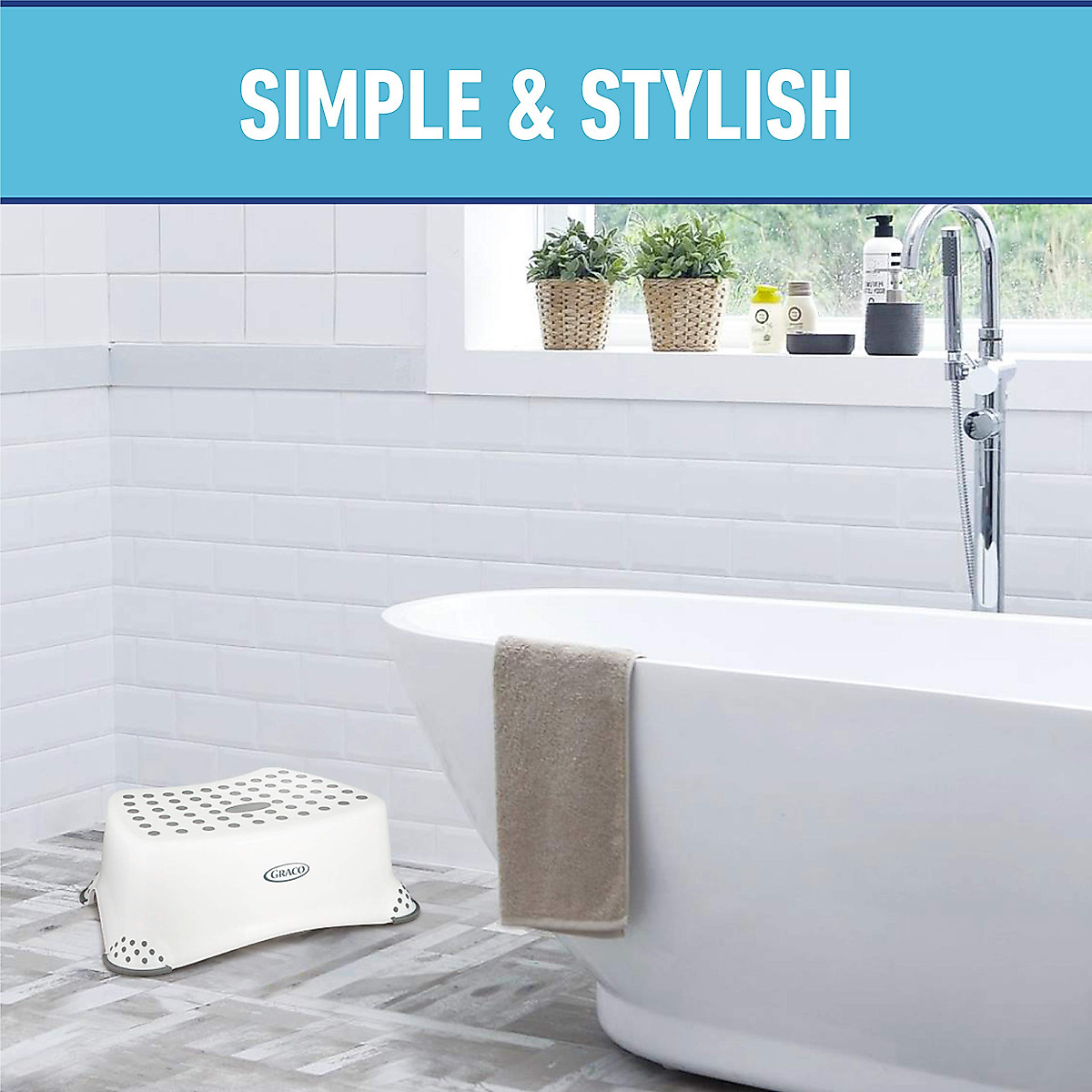 Graco Step Stool with Anti-Slip Grip - White