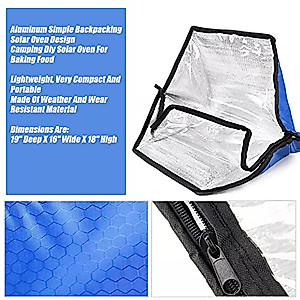 Premium Solar Oven, Portable Outdoor Solar Cooker & Camping Oven,Travel Emergency Tool,Reinforced & Foldable, Comes With Carry Bag -No Fire Or Electricity Required(Excluding Pots And Racks)