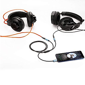 MillSO Headset Splitter for 2 TRRS Headphones or Mics - 3.5mm Jack Adapter TRRS 4-Pole Splitter Male to 2 Dual Female Adapter Compatible for 2 Headphones or Microphones to Connect Mobile Phone, Laptop