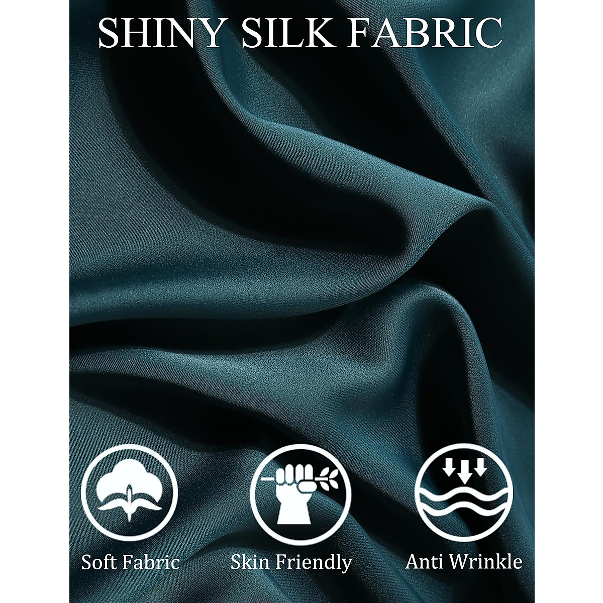 COOFANDY Mens Dress Shirts Long Sleeve Satin Button Down Shirts Shiny Prom Party Shirts Lake Green