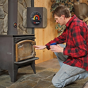 Skyflame Wood Stove Thermometer, Magnetic Chimney Flue Pipe Meter with Large Dial for Keeping Your Wood/Gas/Pellet Stoves from Overheat by Wood Burning