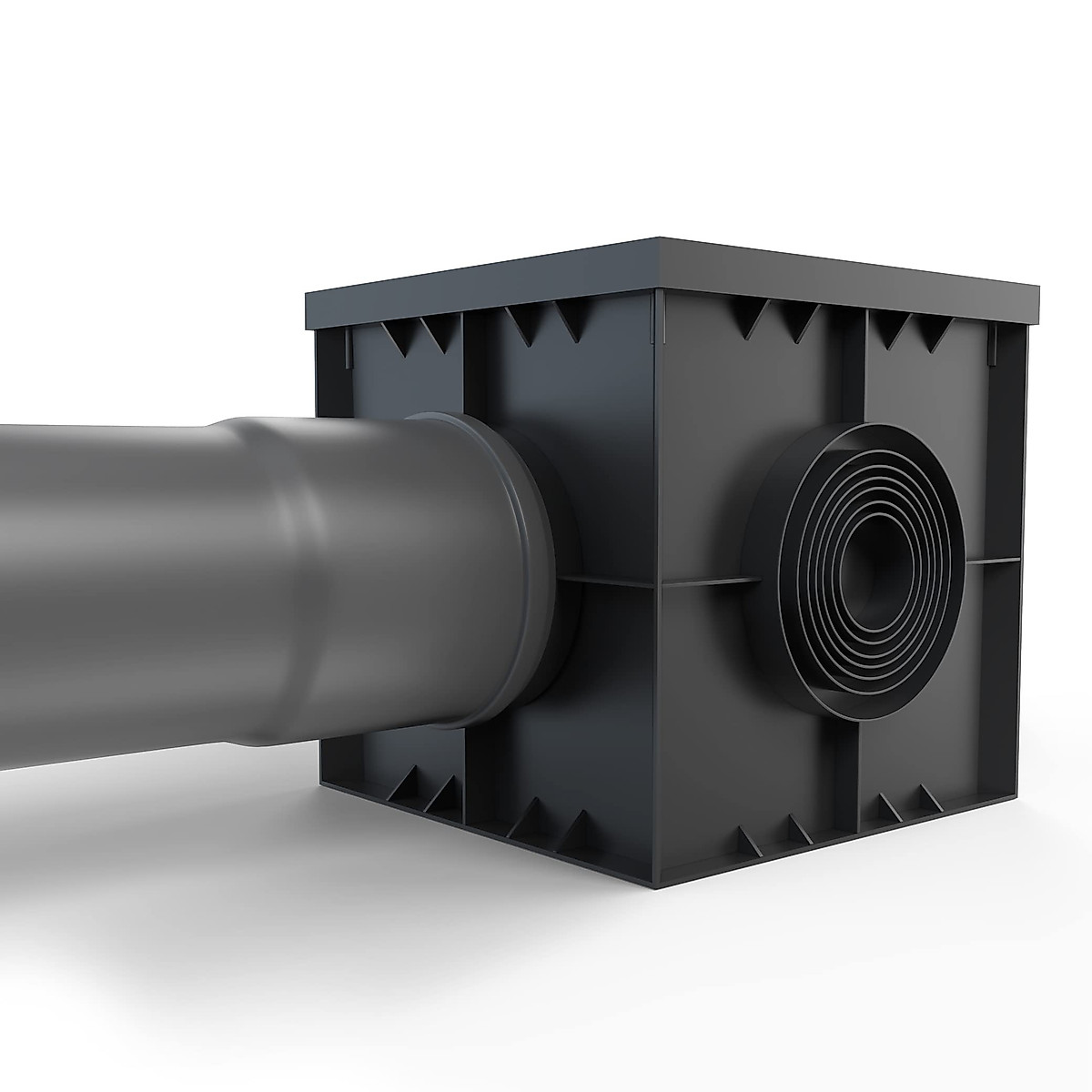 Vodaland 16x16 Large Catch Basin with Sediment Basket and Ductile Cast Iron Grate SWI8473