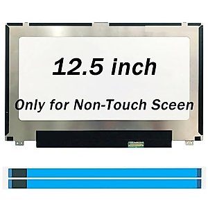 PEHDPVS 12.5" New LCD Screen Replacement for Dell Latitude 12 5290 60Hz 40 Pins 1366x768 LCD LED Laptop Display Panel(Only for Non-Touch Screen)