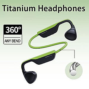 TWEE Waterproof Bone Conduction Headphones for Swimming Open Ear Wireless Bluetooth Headset Sports Earbuds 8G Memory Suitable for Swimming, Running and Other Fitness Activities MP3 Player