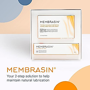 Membrasin 30 Day Vitality Pearls Natural, Estrogen-Free Oral Vaginal Moisture Supplement and Topical Vulva Cream, Provides Relief from Feminine Dryness, Burning, Irritation, and Itching