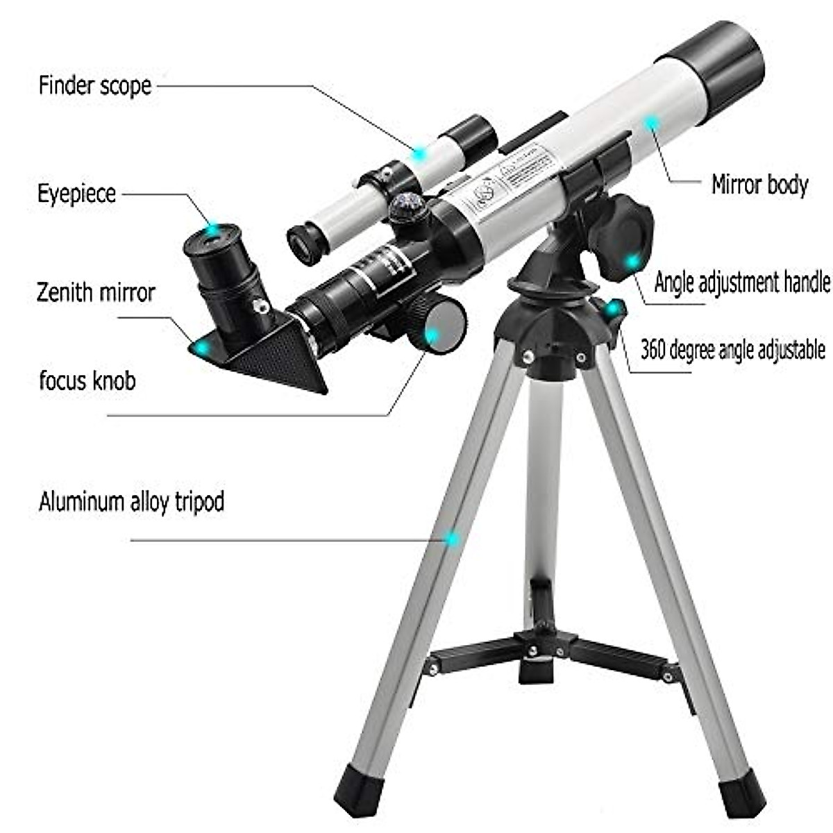 Starboosa Telescope for Kids Beginners 40mm Aperture 400mm Focal Length - Gift for Kids and Beginners