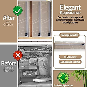 Bamboo Plastic Wrap Dispenser with Cutter| Saran Wrap Dispenser with Cutter + Rubber Foot Pads| UV Printed Aluminum Foil Dispenser with Cutter| Cling Wrap Dispenser with Cutter and Embedded Magnets