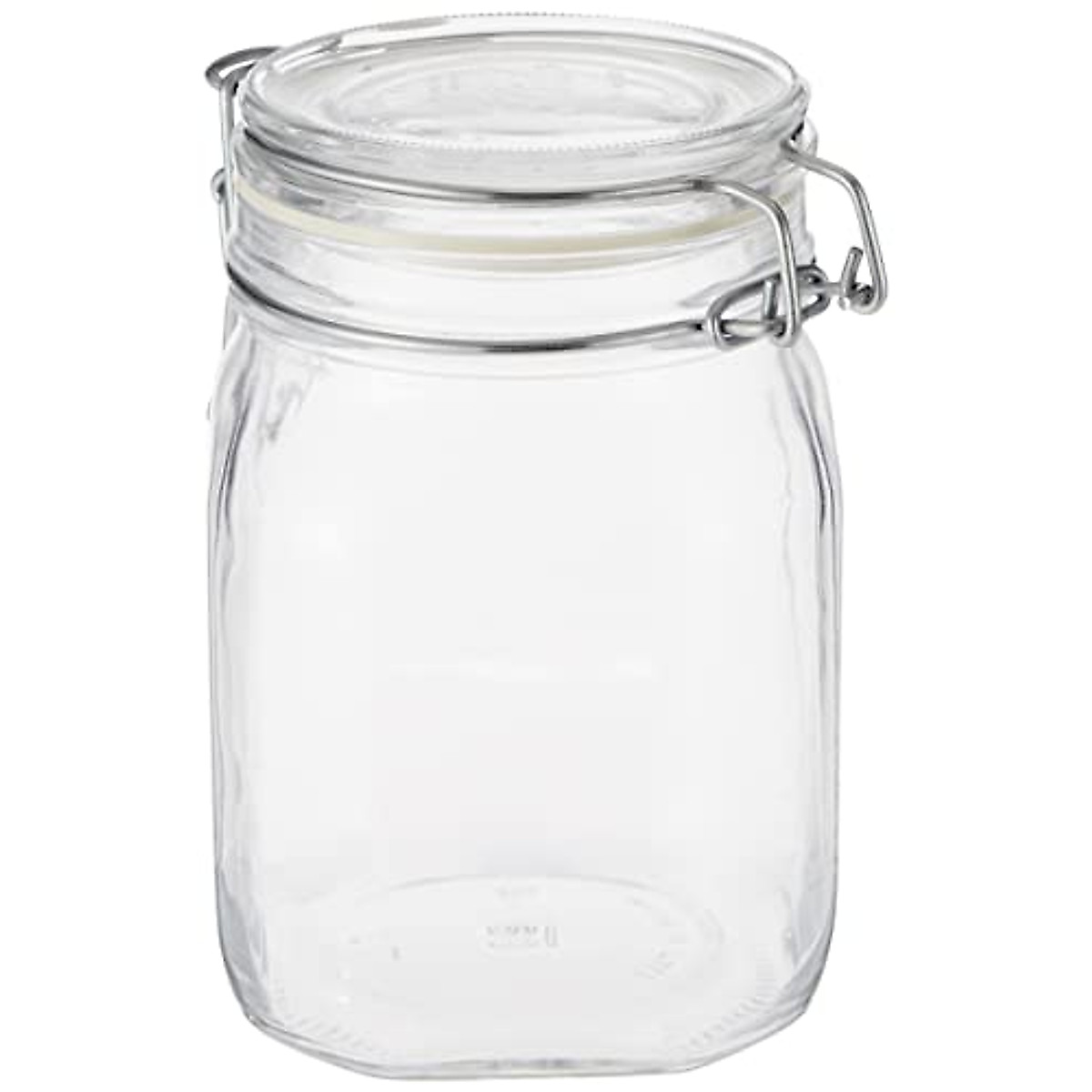 Bormioli Rocco Fido Storage Jar-Wire Bail-1 L-1 Pack, 1 liter, Clear