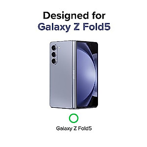 Ringke Slim [Minimalist Fit] Compatible with Samsung Galaxy Z Fold 5 Case for Women and Men, Simple Modern Sleek Design, Protective Sturdy Solid 5G Cover with Lanyard Hole - Black