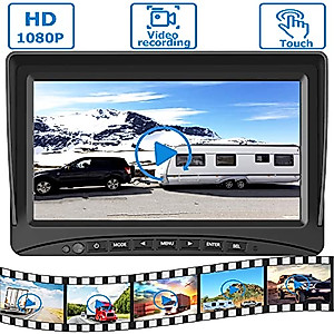 KOBANOICA Wireless Backup Camera for RV Truck Trailer Camper 5th Wheel Boat,Back Up Camera System with 7'' Monitor + Digital Signals Rear View Camera + Adapter for Furrion Pre-Wired RVs