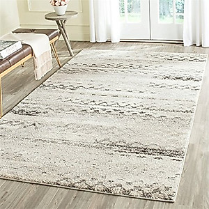 SAFAVIEH Retro Collection 8' x 10' Cream/Grey RET2136 Modern Abstract Non-Shedding Living Room Bedroom Dining Home Office Area Rug