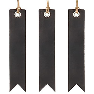 Leather Bookmark CHENJIN 3PCS Personalized Genuine Handmade Leather Book Marks Pagemarkers with Tassel for Book Reading Bookworm Book Lovers Readers Writers Accessories Coffee Color Page Markers