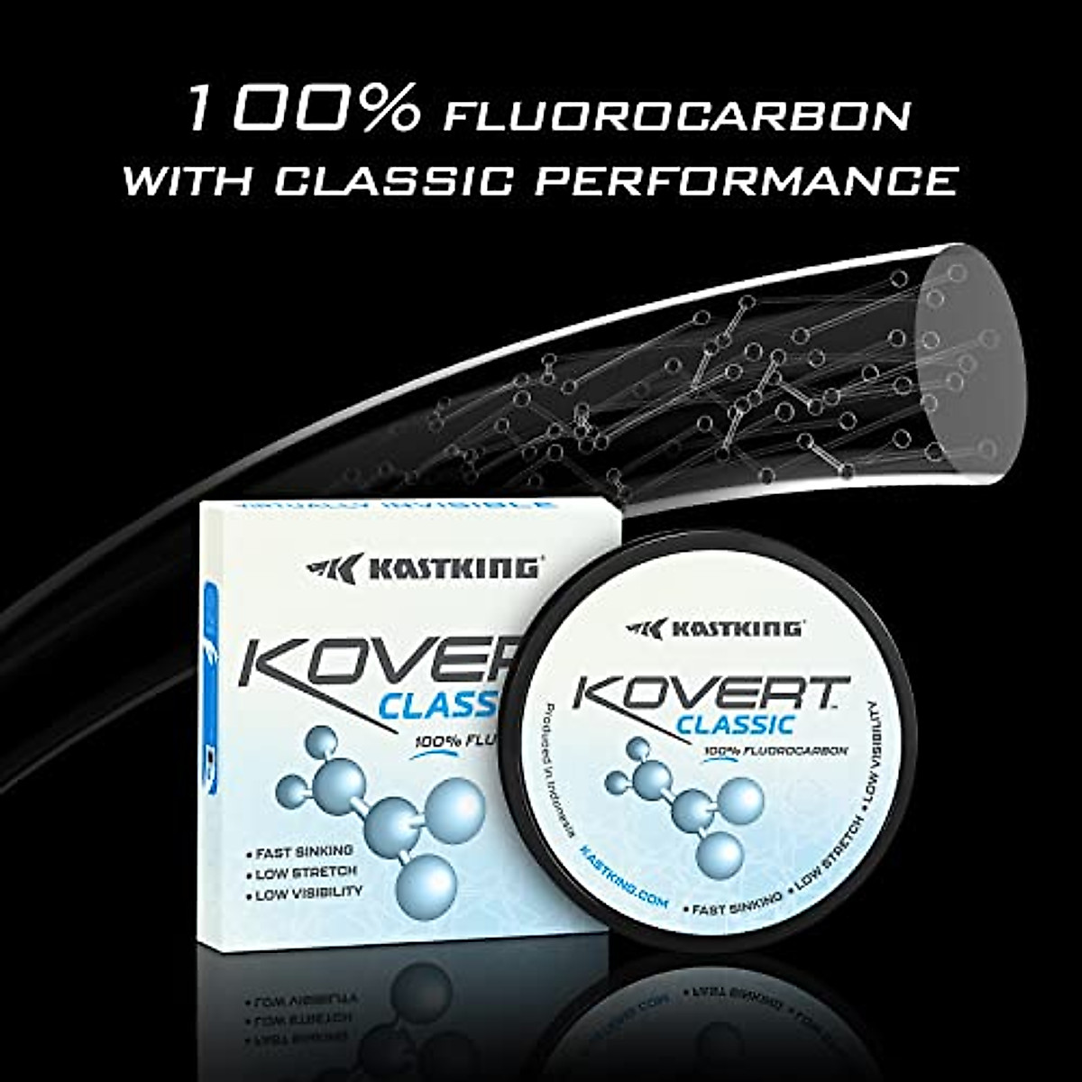 KastKing Kovert Classic Fluorocarbon Line250 Yd 12 lb
