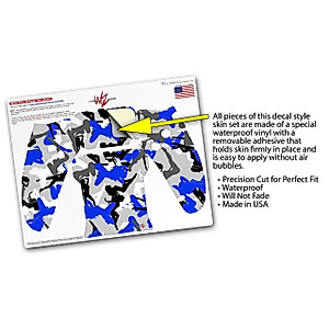 WraptorSkinz Skin Wrap compatible with Sony PS5 DualSense Controller Sexy Girl Silhouette Camo Blue (CONTROLLER NOT INCLUDED)