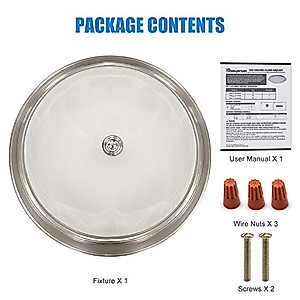 MingBright 15 inch LED Flush Mount Ceiling Light Fixture with Alabaster Glass Shade 16W 1050LM 3000K Warm White Dimmable Damp Location Use Ceiling Lamp for Living Room, Bathroom