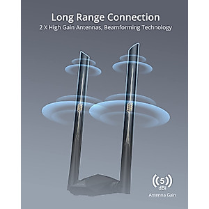 BrosTrend Universal WiFi to Ethernet Adapter, 300Mbps on 2.4GHz, WiFi to Wired Converter Wireless Bridge + BrosTrend USB WiFi 6 Adapter AX1800 Long Range USB WiFi Adapter for PC Laptop Desktop