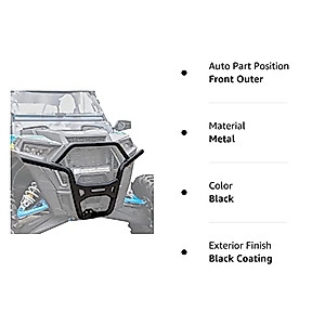 SAUTVS Front Bumper for Polaris RZR 1000 XP / XP4, Front Low Profile Bumper Heavy Duty Brush Guard for Polaris RZR 1000 XP/XP 4 1000 Sport Turbo 2019-2023 Accessories (Replace #2884019-458)