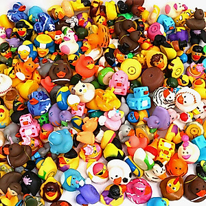 XY-WQ 200 Pack Rubber Duck for Jeeps Ducking - 2" Bulk Floater Duck for Kids - Baby Bath Toy Assortment - Party Favors, Birthdays, Bath Time, and More (50 Varieties)