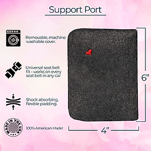 The Breast & Chest Buddy Port-a-Pal Seatbelt Cushion (Gray)