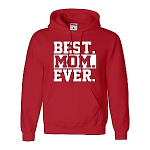 Go All Out Large Red Mens Best Mom Ever #1 Mom World's Best Mom Mother's Day Sweatshirt Hoodie