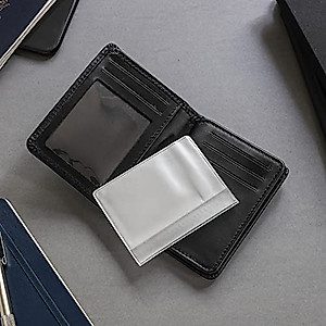 ASR Federal Black Leather Bifold Wallet Police Badge Holder with Removable ID Card Holder, Shield
