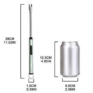 JETPRO Candle Lighters USB Rechargeable Arc Electric Lighter with 360° Flexible Neck for Candle BBQ Camping (Green)