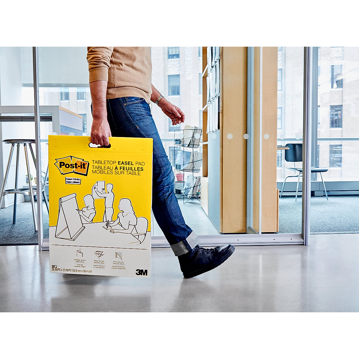 Post-it Super Sticky Portable Tabletop Easel Pad, Great for Virtual Teachers and Students, 20x23 Inches, 20 Sheets,Pad, 2 Pads (563 VAD 2PK)