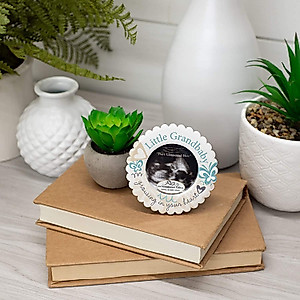 Little Grandbaby Growing In Your Heart Ultrasound Photo Ornament and Poem (Ornament Boxed w/ Poem)