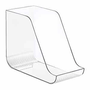 mDesign Plastic Kitchen Storage Organizer Container Bins for Pantry, Fridge, Freezer Organization - Holds Canned Food, Soup Can, Soda Water Bottle - Ligne Collection - Clear