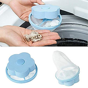 4Pack Washing Machine Floating Lint Mesh Bag Hair Filter Net Pouch, Floating Washing Machine Filter Washer Lint Trap (4Pack)