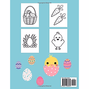 Happy Easter Coloring Book for Kids: Cute Easter Coloring Pages with Illustrations of Easter Eggs, Bunnies, Springtime and More
