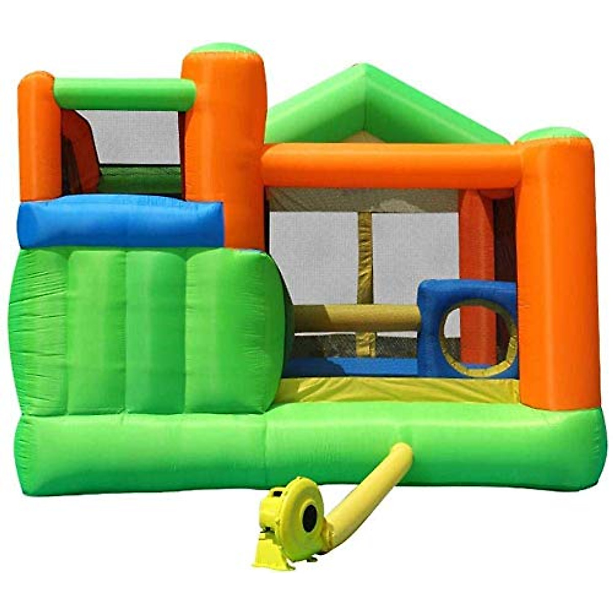 Inflatable Castle and Slide, Children Slide Outdoor Small Naughty Castle Home Trampoline/Square Playground Kids Playpen Colors