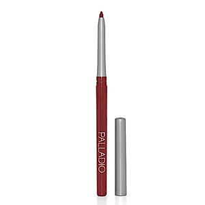 Palladio Retractable Waterproof Lip Liner High Pigmented and Creamy Color Slim Twist Up Smudge Proof Formula with Long Lasting All Day Wear No Sharpener Required, Raisin, 1 Count