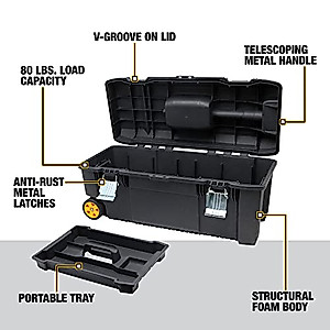 DEWALT Tool Box On Wheels, 28-Inch (DWST28100)