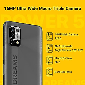 UMIDIGI Power 5 Unlocked Cell Phones, 6150mAh Battery+ 6.53" HD Display Smartphone with 16MP AI Triple Camera,128GB Dual SIM Android Phone…