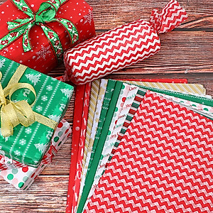 SANNIX 100 Sheets Christmas Tissue Paper Xmas Bulk Gift Wrapping Paper Bag for Christmas Gift Wrapping Boxes DIY Crafts Birthday Holiday Decoration 19.7 ×13.8 Inch (10 Patterns)